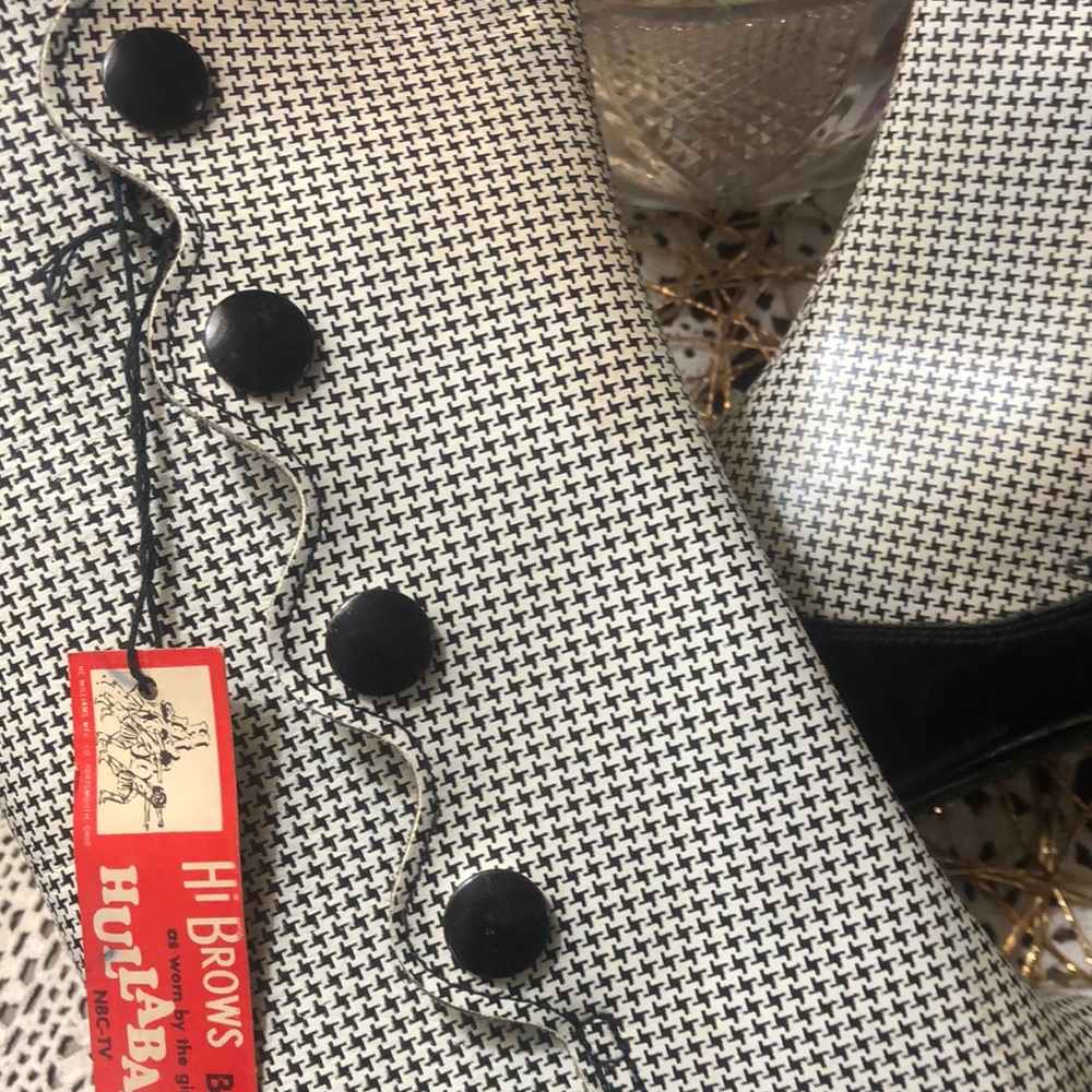 1960s Mod Boots By Hullabaloo- Herringbone Checked- 7… - Gem